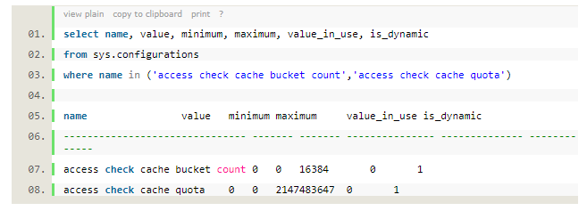 Paramètres de la semaine: access check cache bucket count, access check cache quota - Capdata ...